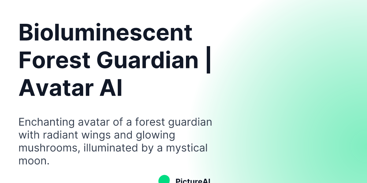 Bioluminescent Forest Guardian | Avatar AI | PictureAI